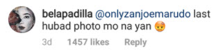 Bela Padilla on Zanjoe Marudo's topless photo: "Last hubad photo mo na 'yan." | PEP.ph