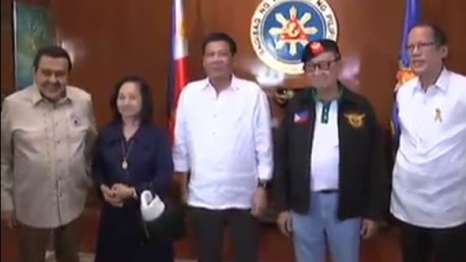 President Duterte Meets With Gma Ramos Pnoy And Erap