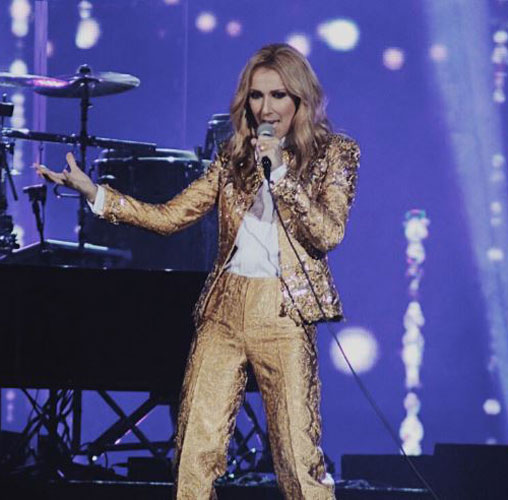 Celine Dion wipes away tears, sings a capella during first night of ...