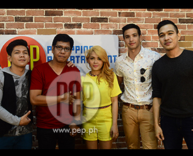 KZ Tandingan, Markki Stroem, Jovit Baldivino, and Thor Dulay in a gig ...