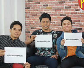 Serious actors Alex Medina, Jerald Napoles, and Nicco Manalo introduce ...